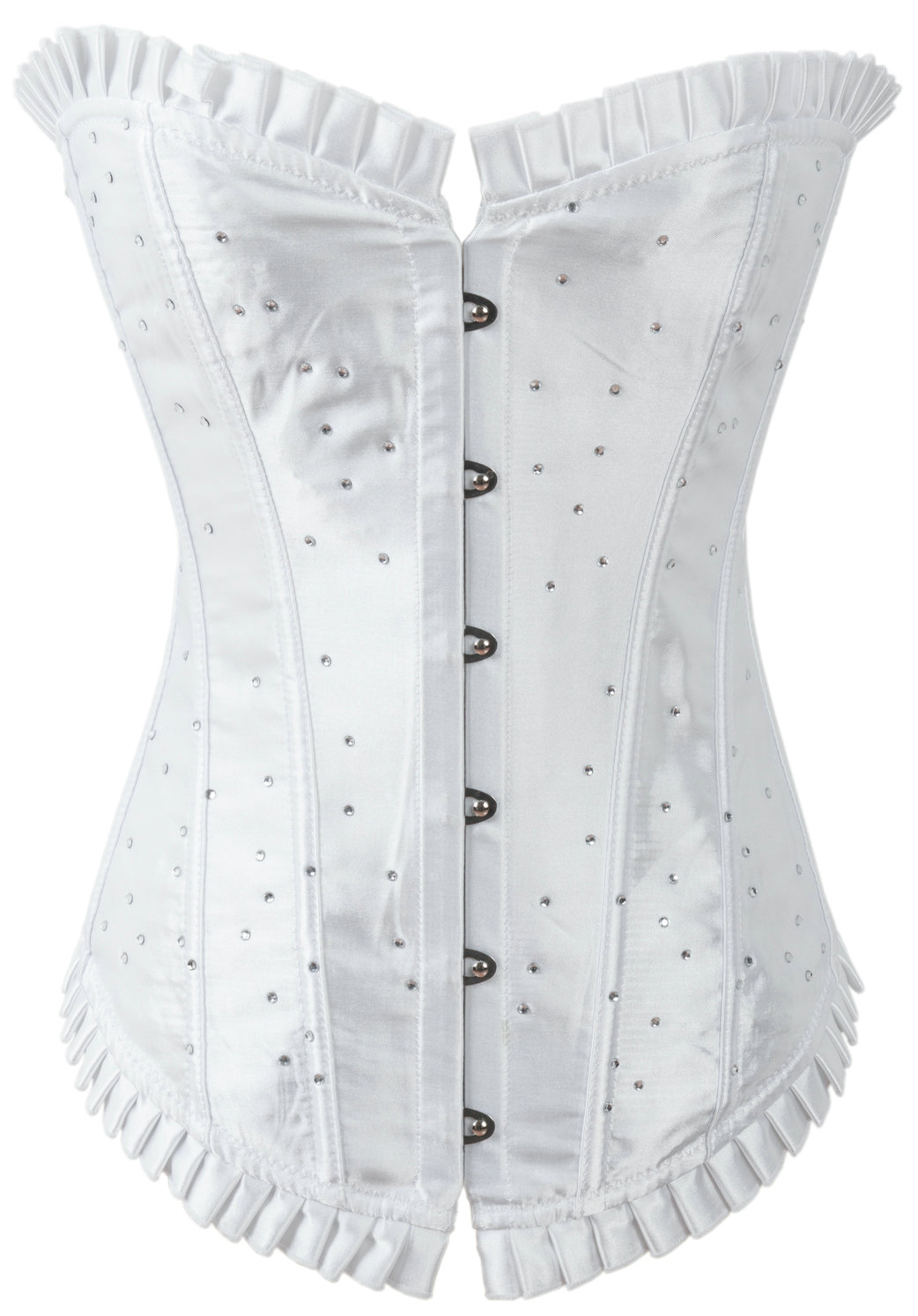 Satin Sequins Overbust Corset S M L Xl Xxl Women Elegant Everyday