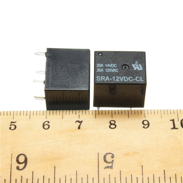 Купить 5 контактов реле 12v dc катушка питания реле pcb 20a sra 12В cl ...