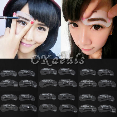 Купить 24pcs/набор груминг трафарет комплект макияж формирование diy ...