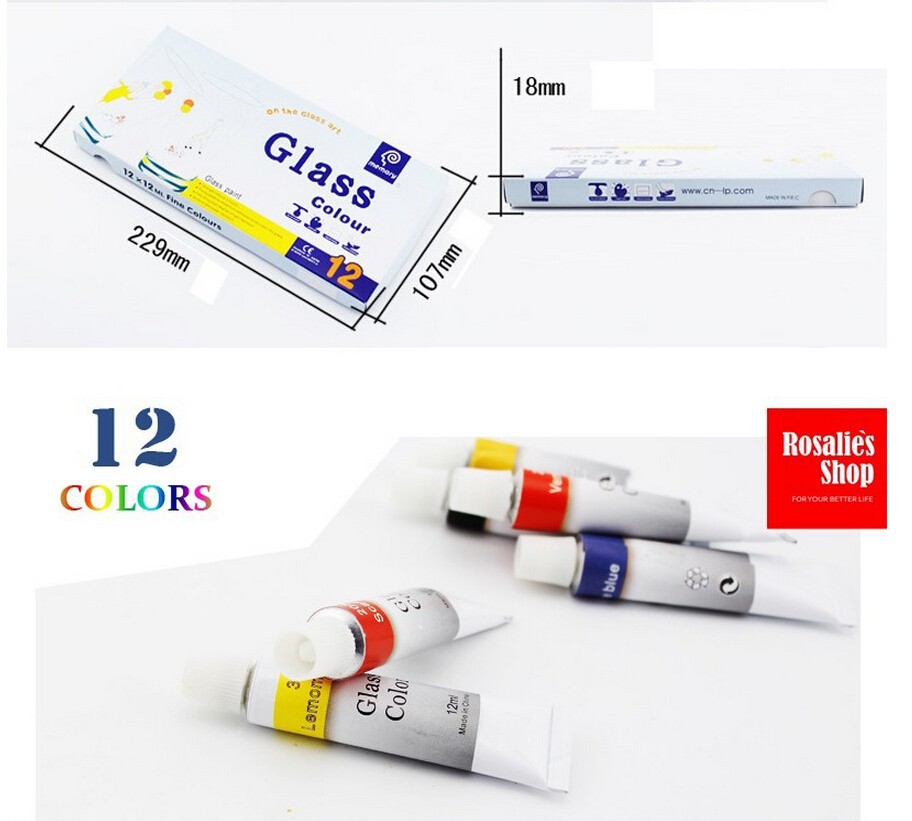 Купить Цвет стекла 12colours, акриловые краски для стекла, краска ...
