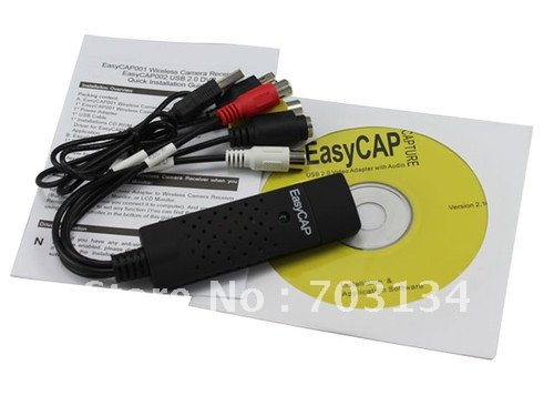 Купить EasyCAP usb2.0 tv dvd vhs видео av аудио захвата адаптер конвертер в интернет-магазине с ...