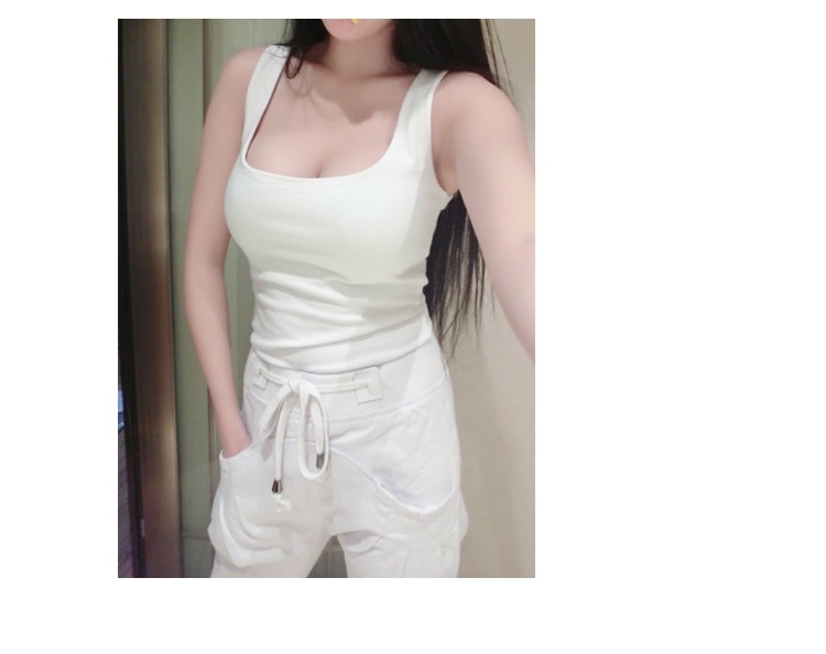 Hot Sexy Low Cut Tank Tops Women Large U Neck Bottoming Cotton Tanks