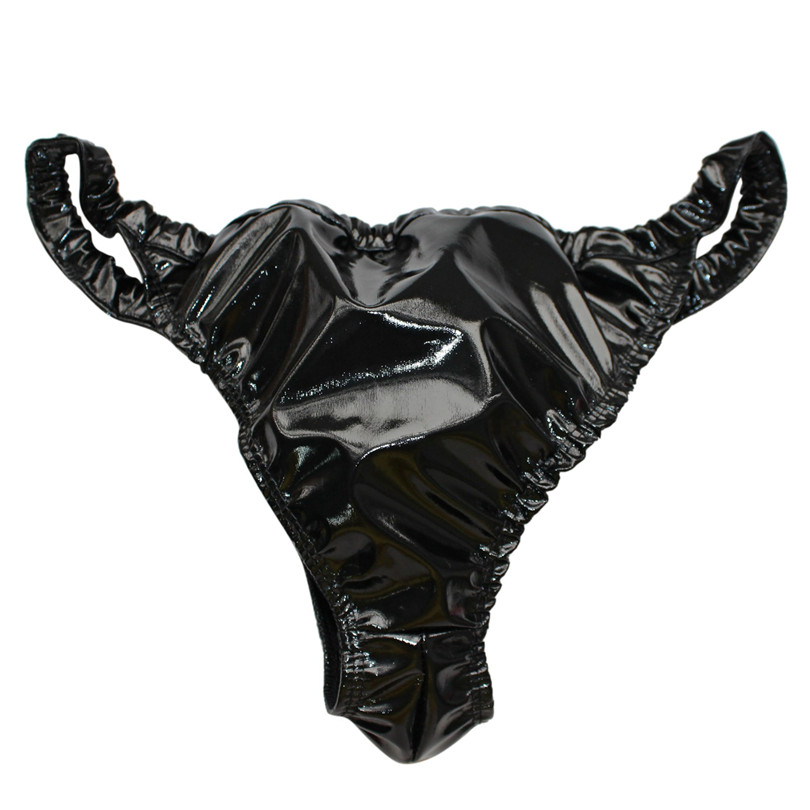 2021 Sexy Mens Spandex And Latex Rubber Briefs Underwear Sexy Mens Lingerie Spandex With Latex